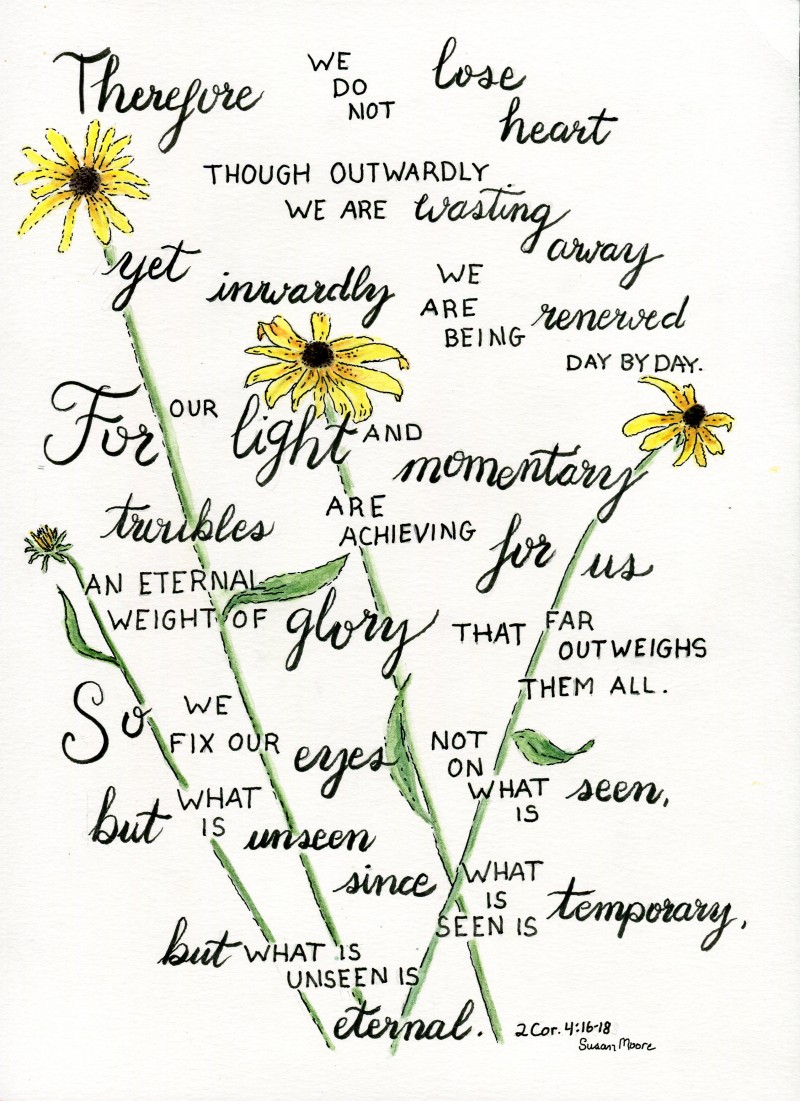 Therefore We Do Not Lose Heart Print - susan e moore